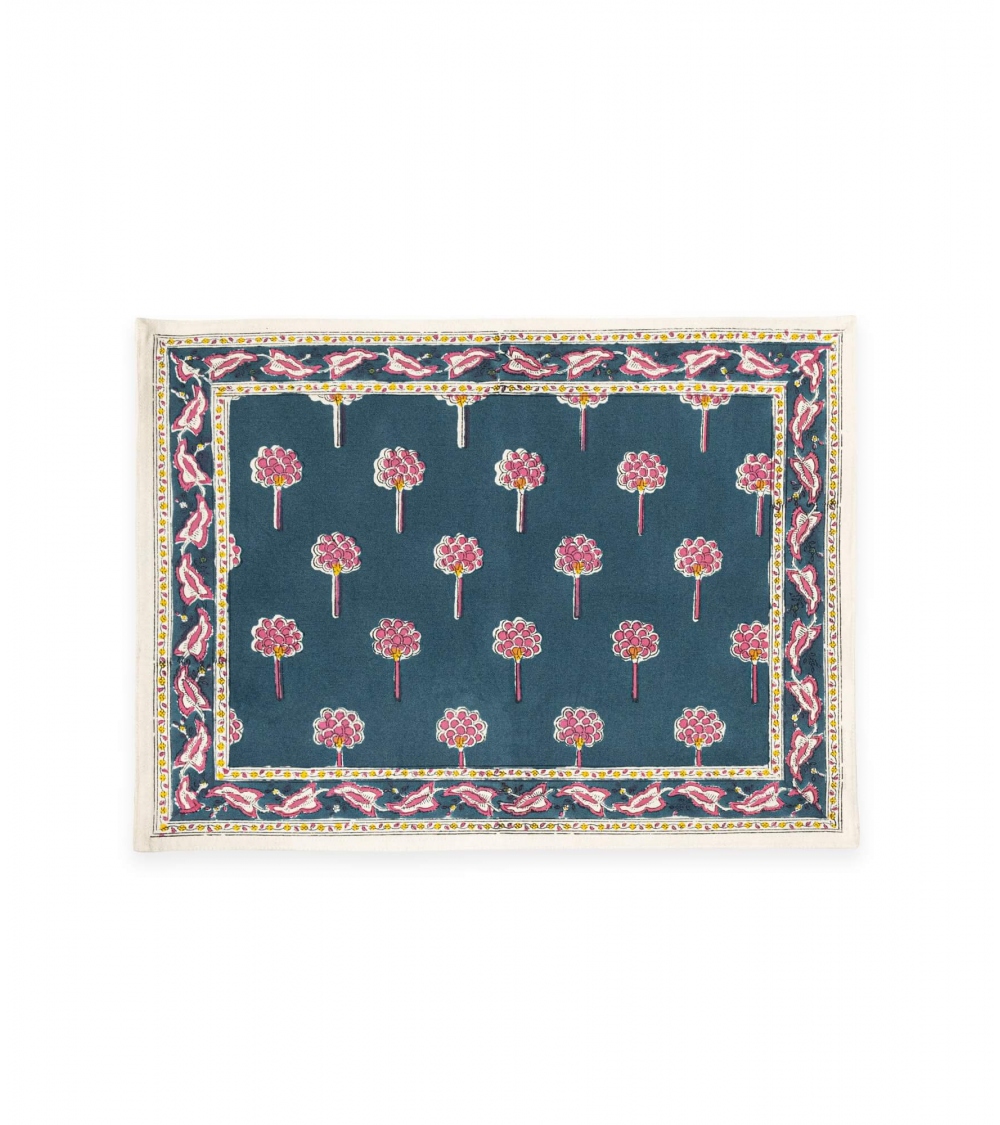Design table mat 14x18 inches - Rani pine green | Jamini