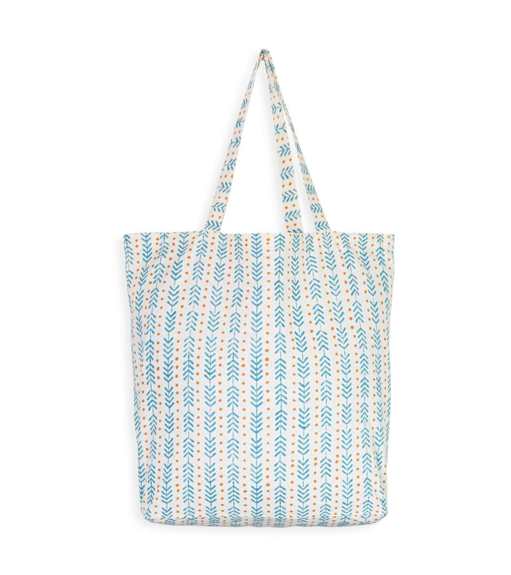 Shopping bag, Tote bag in Thea printed cotton graphic