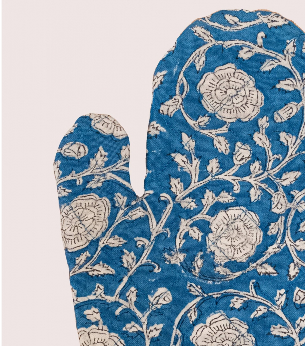 Kitchen potholder, Banna floral cotton oven mitt