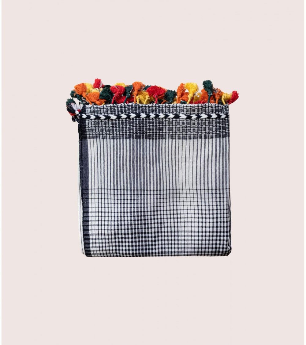 Rideau en coton, Rideau à liens tissé à la main Jali