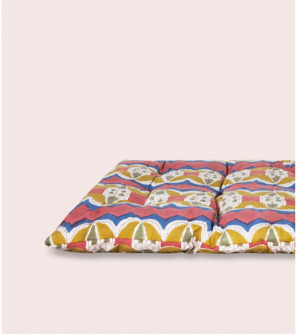 Matelas d'Assise Dubi en coton ethnique Matelassé à la main