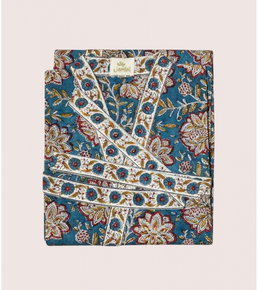 Kimono indien taille unique - Louise vert pin | Jamini