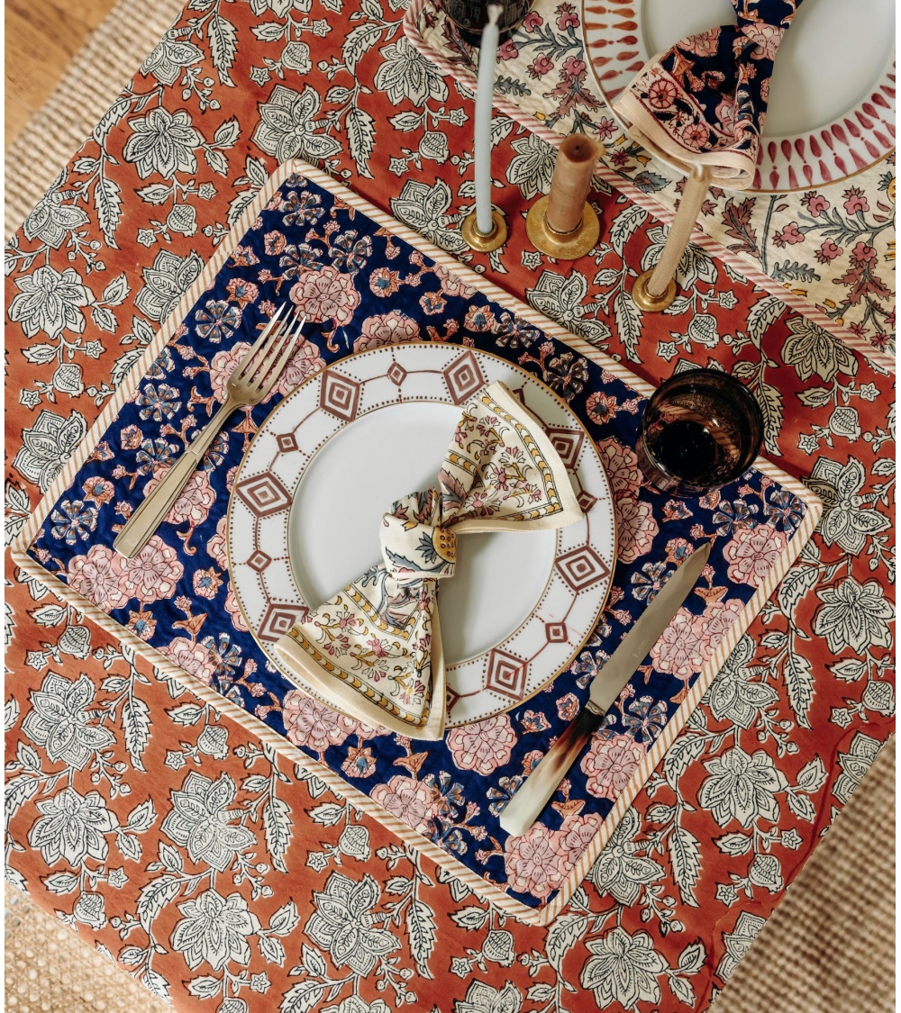 Set de table Fleuri en Coton Matelassé - Dalia